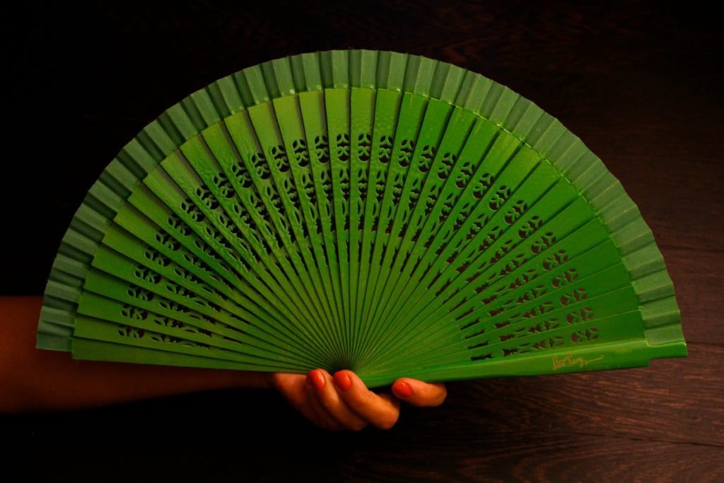 Hand-Fan “COCO” Grass Green – Saint Savoy
